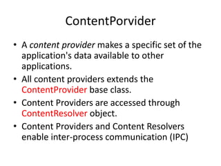 Introduction to android basics | PPT