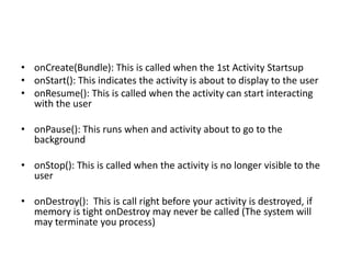 Introduction to android basics | PPT