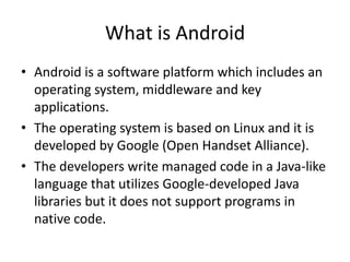 Introduction to android basics | PPT