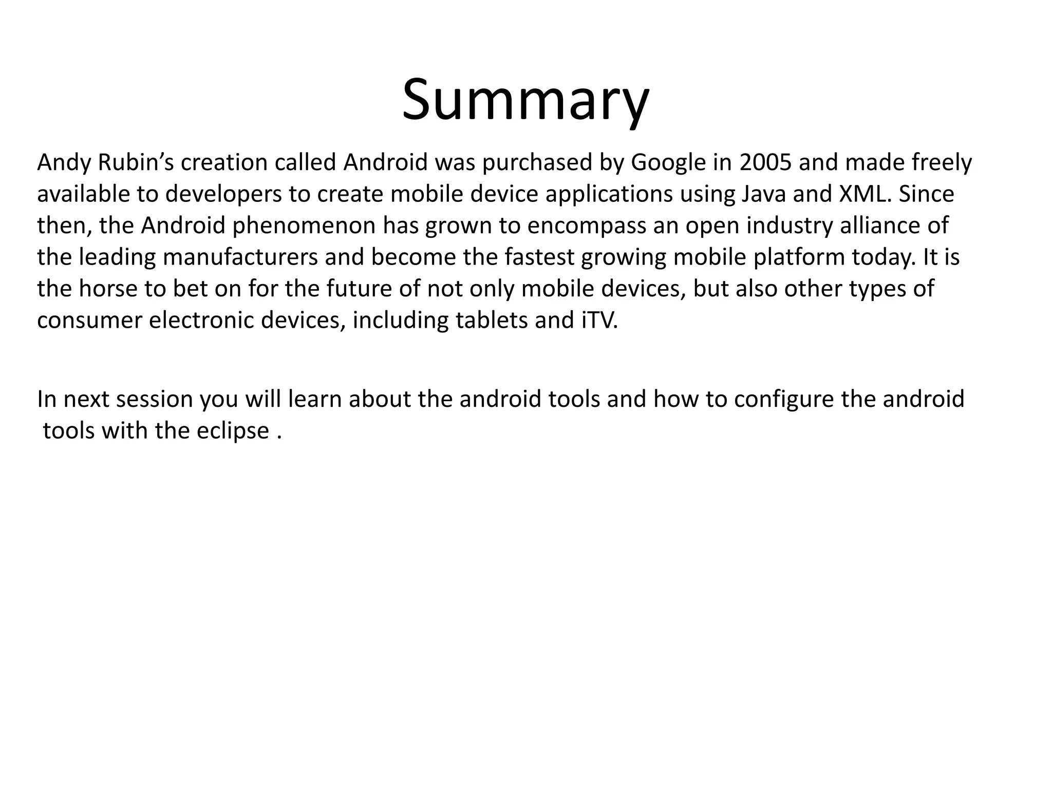 Introduction to android developing slide01 | PPTX