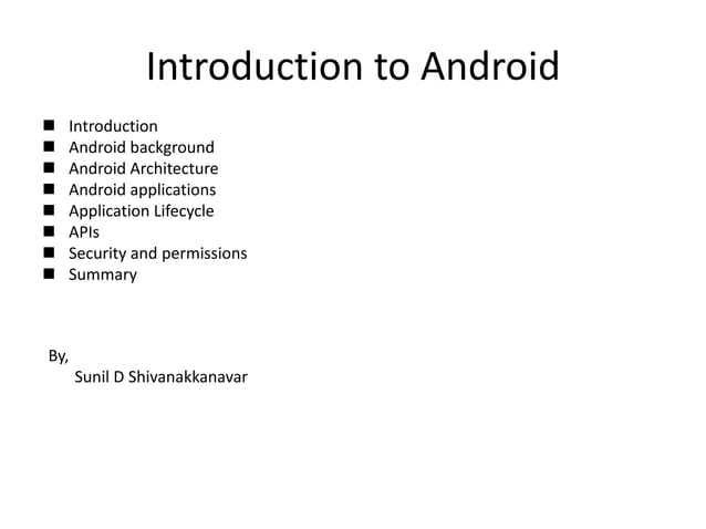 Introduction To Android Developing Slide01 Ppt