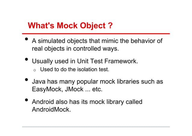 Introduction to AndroidMock | PDF