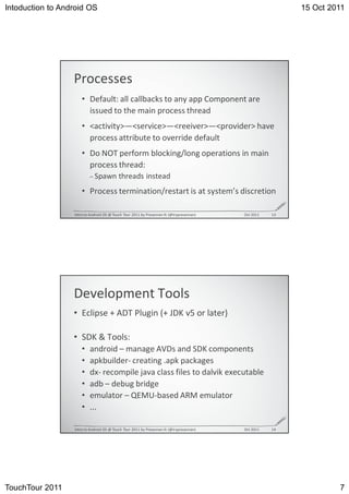 Introduction to Android OS - Touch Tour Chennai | PDF