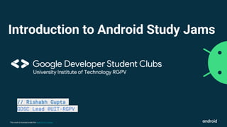 Introduction to android study jams | PPT