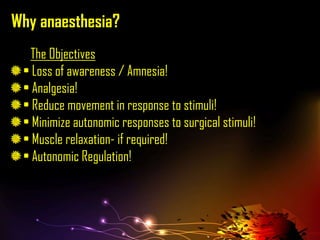 Introduction to anesthesia | PPTX