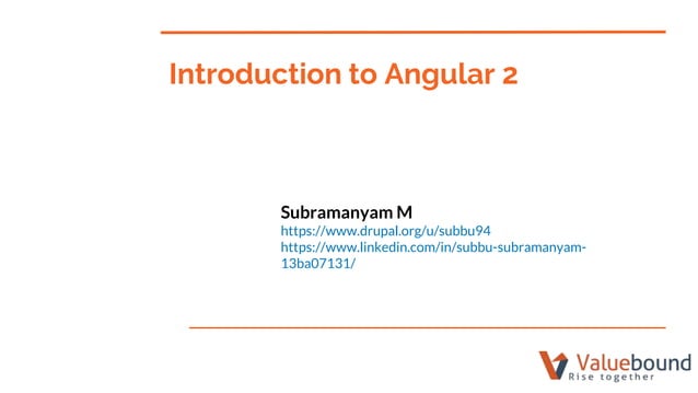 Introduction to Angular 2 | PPTX | Web Development | Internet