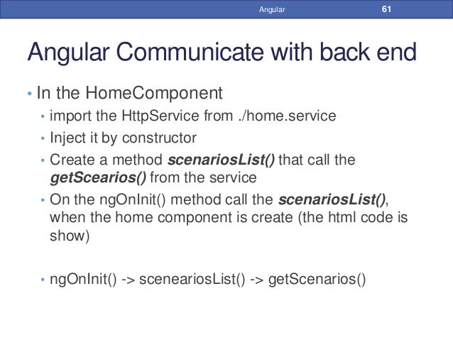 Introduction to angular with a simple but complete project