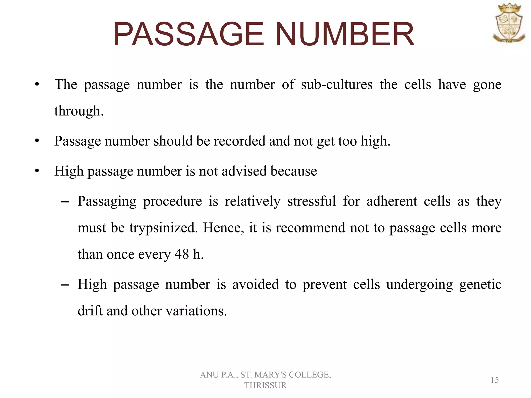 Introduction to animal cell culture | PPTX