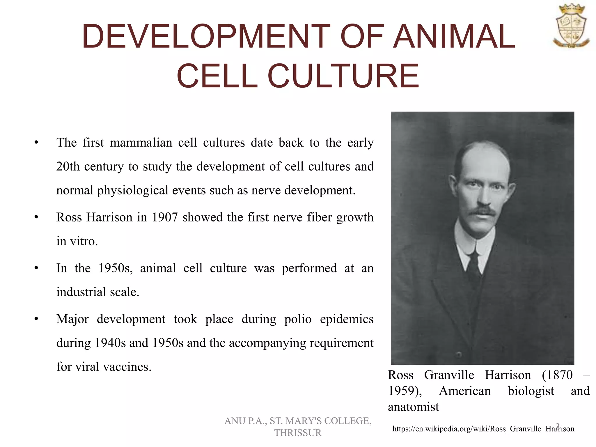 Introduction to animal cell culture | PPTX