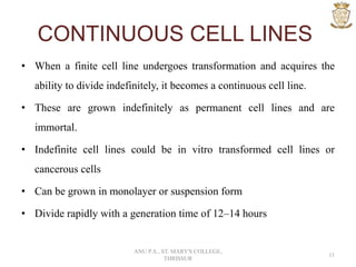 Introduction to animal cell culture | PPTX