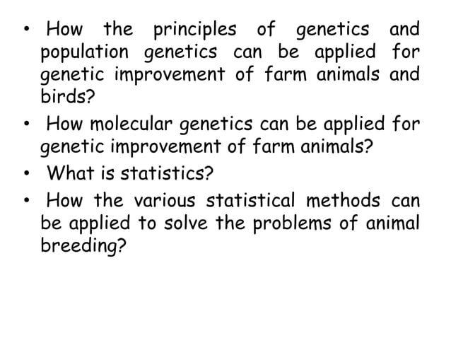 Introduction_to_Animal_Genetics___Breeding.pptx | Agriculture | Industries
