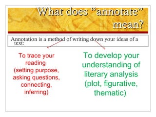 Introduction to annotation | PPT
