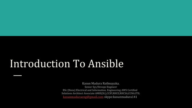 Introduction To Ansible Ppt