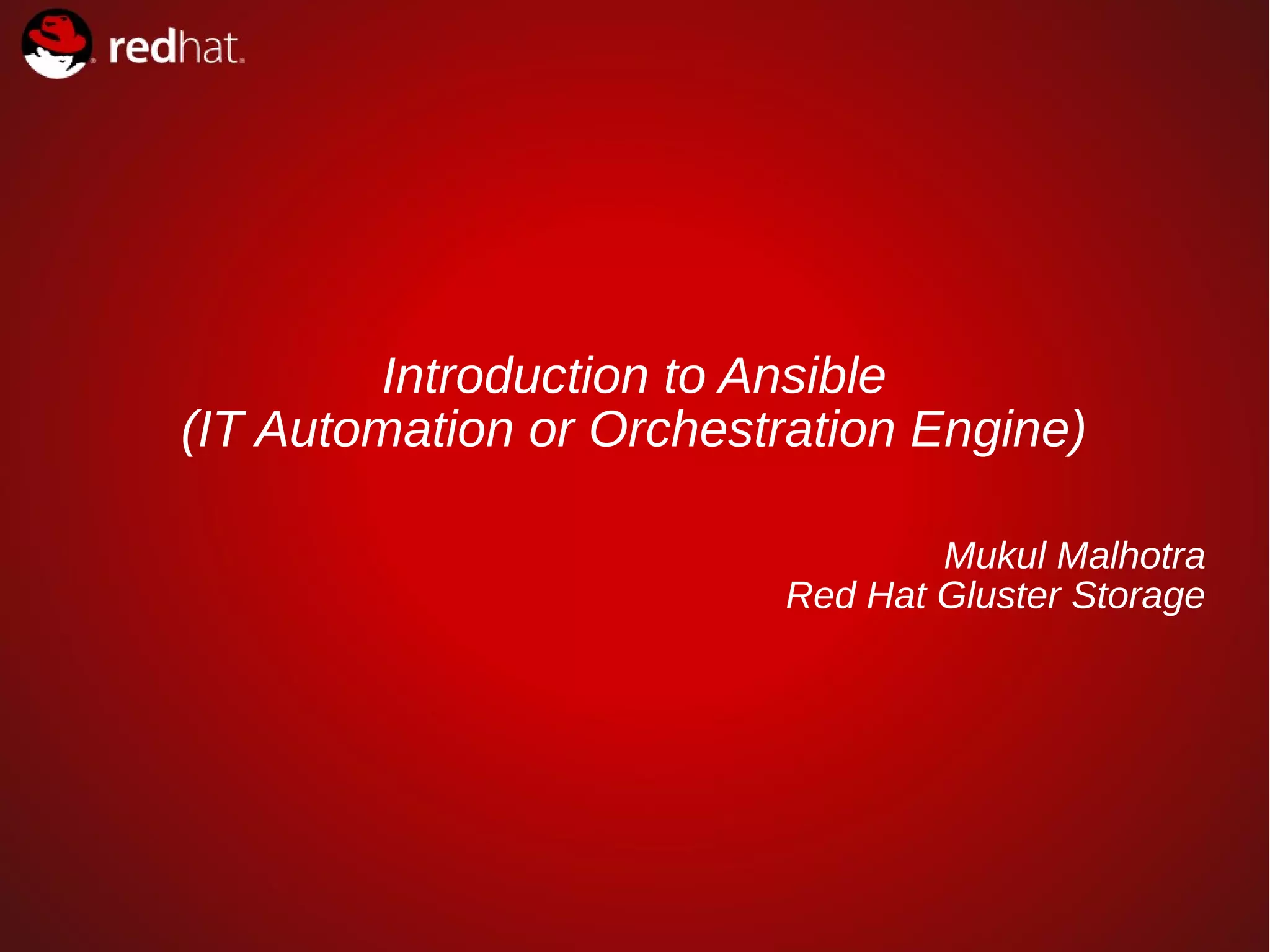 Introduction to ansible | PPT