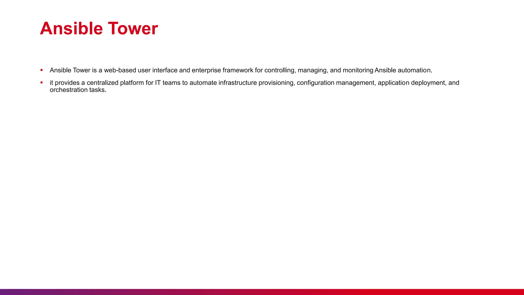 Introduction to Ansible Tower Presentation | PPTX