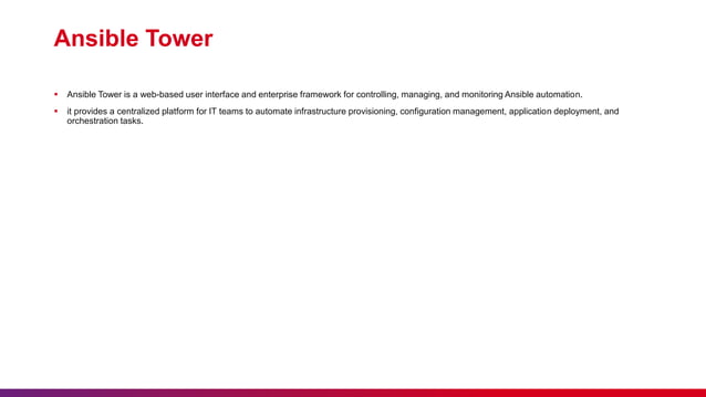 Introduction to Ansible Tower Presentation | PPTX