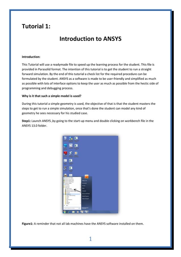 introduction of Ansys software and basic and advance knowledge of modelling software. | PDF ...