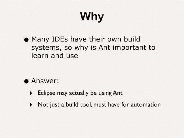 Introduction to Apache Ant | PPT