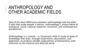 Introduction to anthropology | PPTX