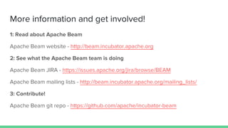 Introduction to Apache Beam | PPT