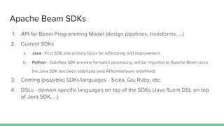 Introduction to Apache Beam | PPT