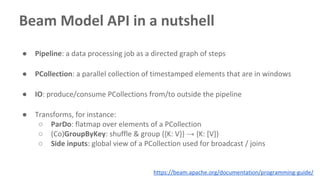 Introduction to Apache Beam (incubating) - DataCamp Salzburg - 7 dec 2016 | PPT