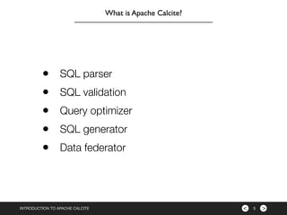 Introduction to Apache Calcite | PDF