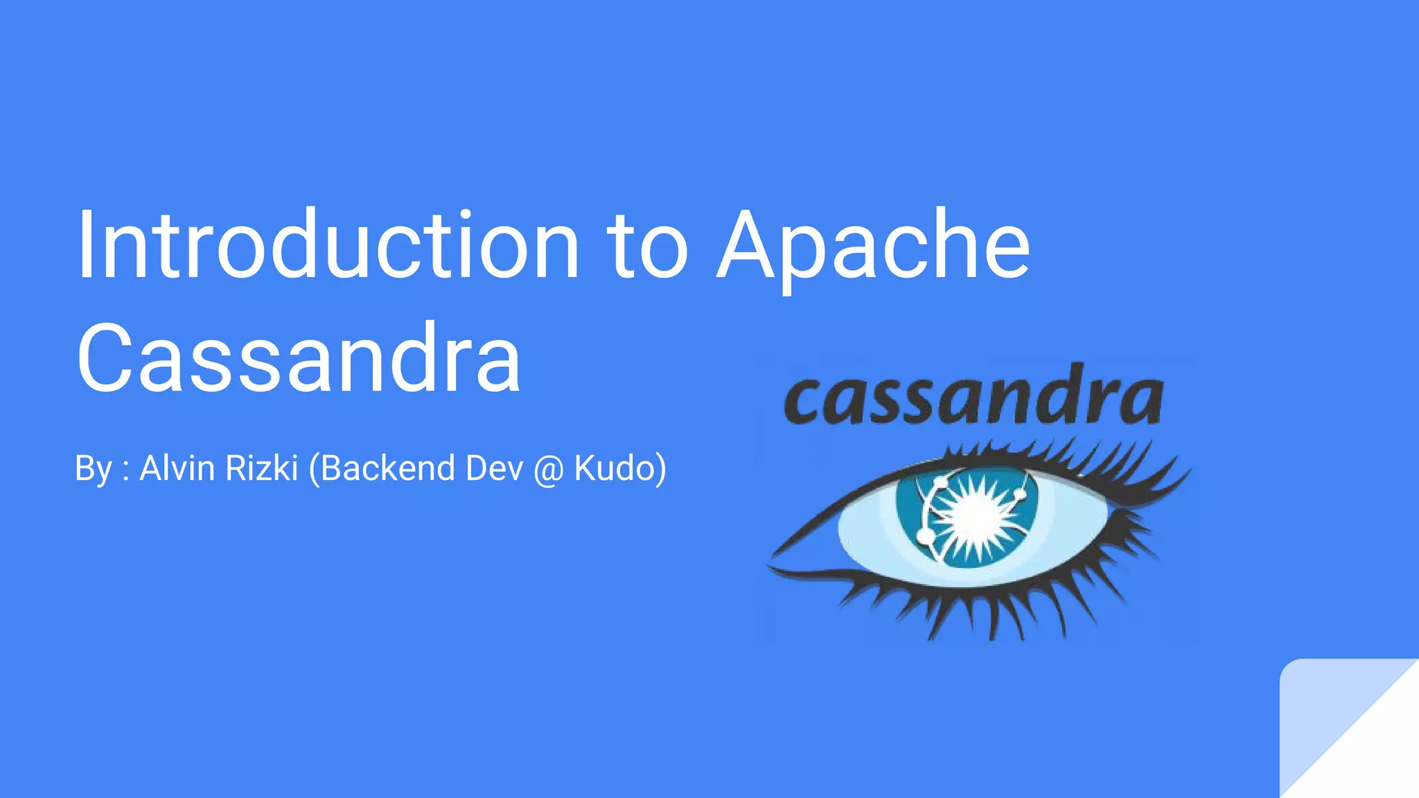 Introduction to Apache Cassandra | PPT