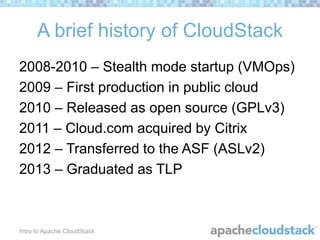 Introduction to Apache CloudStack by David Nalley | PPT