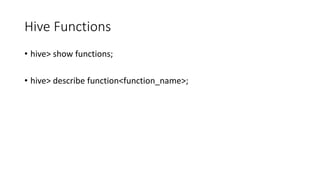 Introduction to Apache Hive(Big Data, Final Seminar) | PPTX