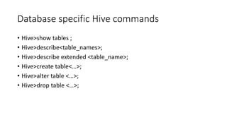 Introduction to Apache Hive(Big Data, Final Seminar) | PPTX