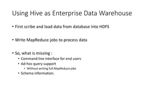 Introduction to Apache Hive(Big Data, Final Seminar) | PPTX