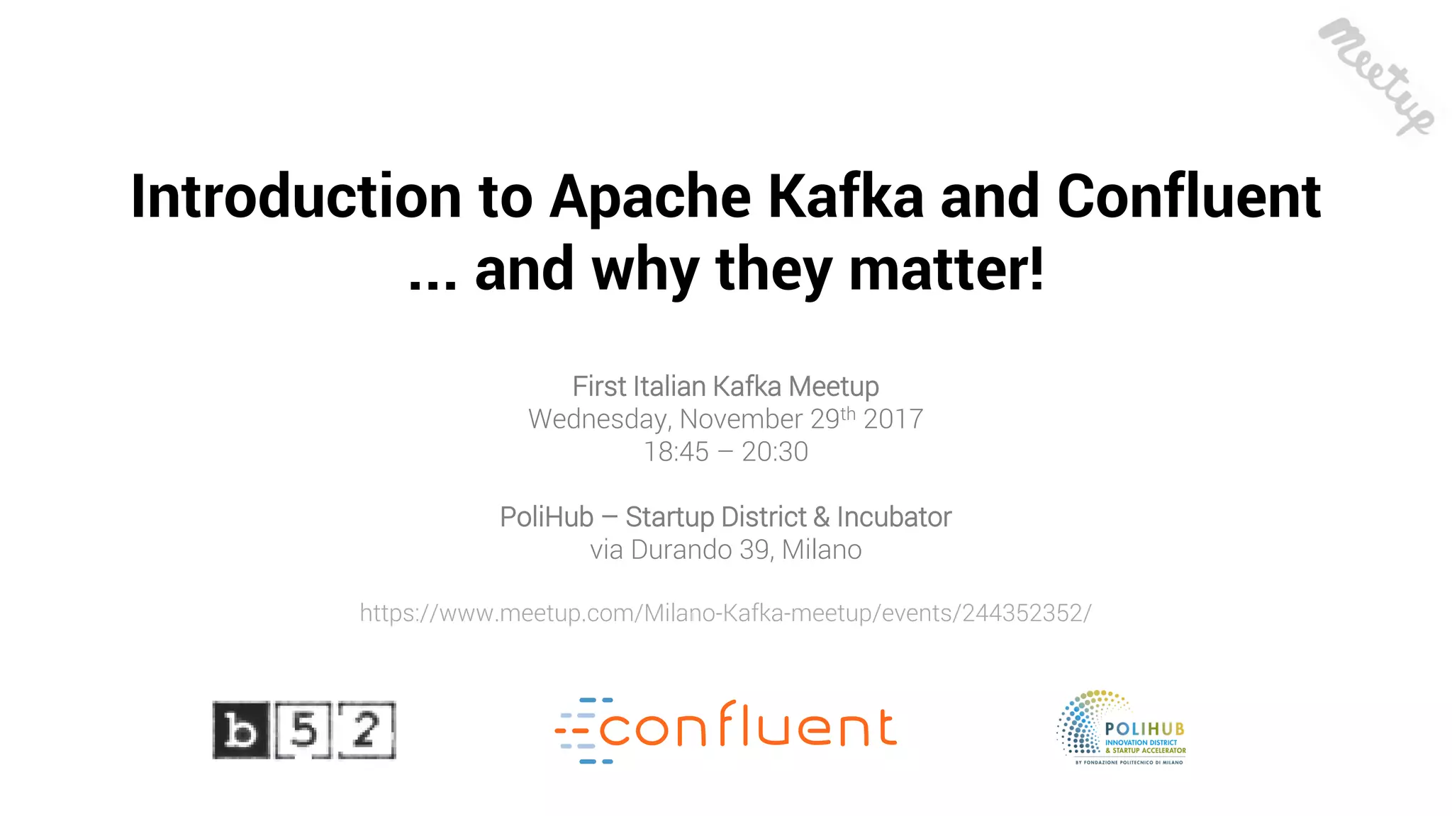 Introduction to Apache Kafka and Confluent... and why they matter | PDF