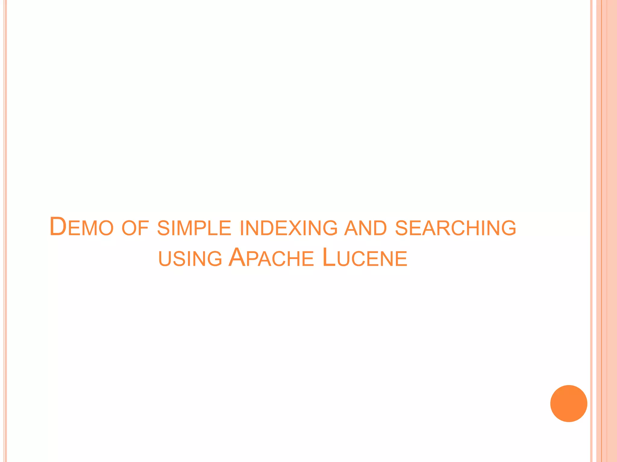 Introduction to apache lucene | PPT