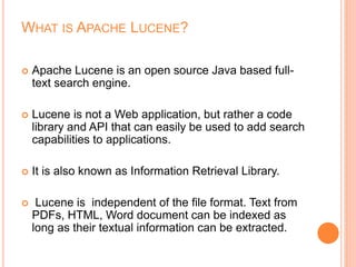 Introduction to apache lucene | PPT