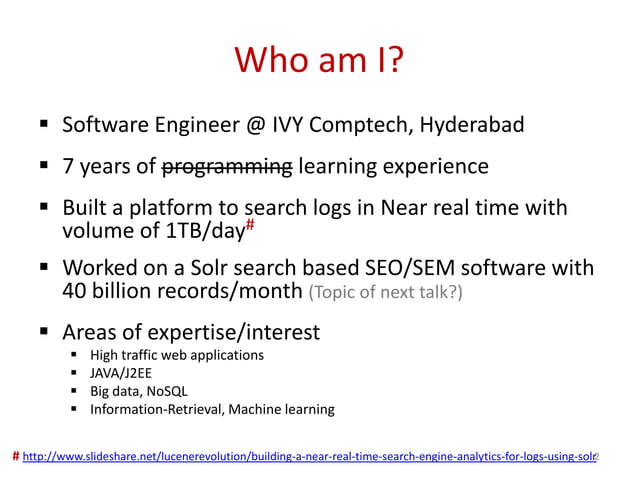 Introduction to Apache Lucene/Solr | PPT