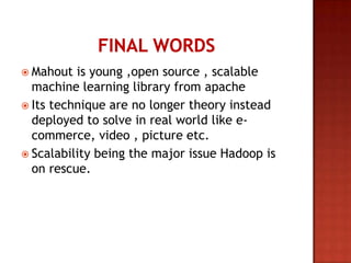 Introduction to Apache Mahout | PPTX