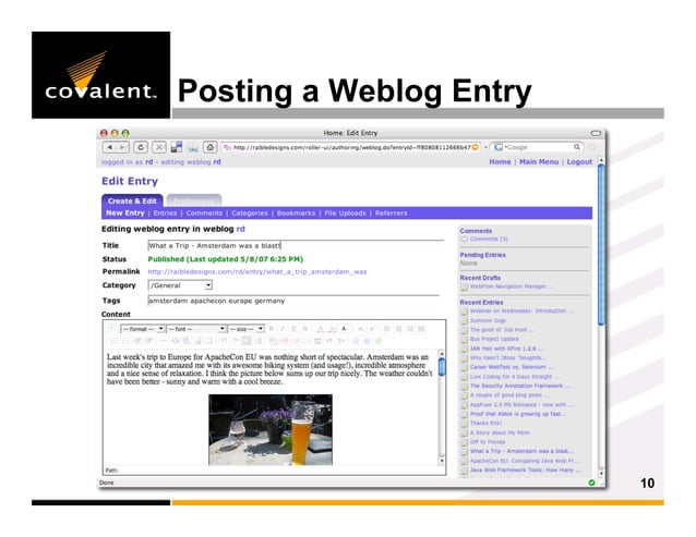 Introduction to Apache Roller | PDF