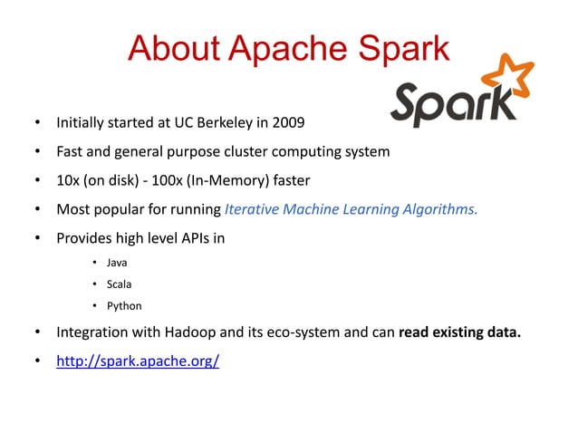 Introduction To Apache Spark Pptx Cloud Computing Internet
