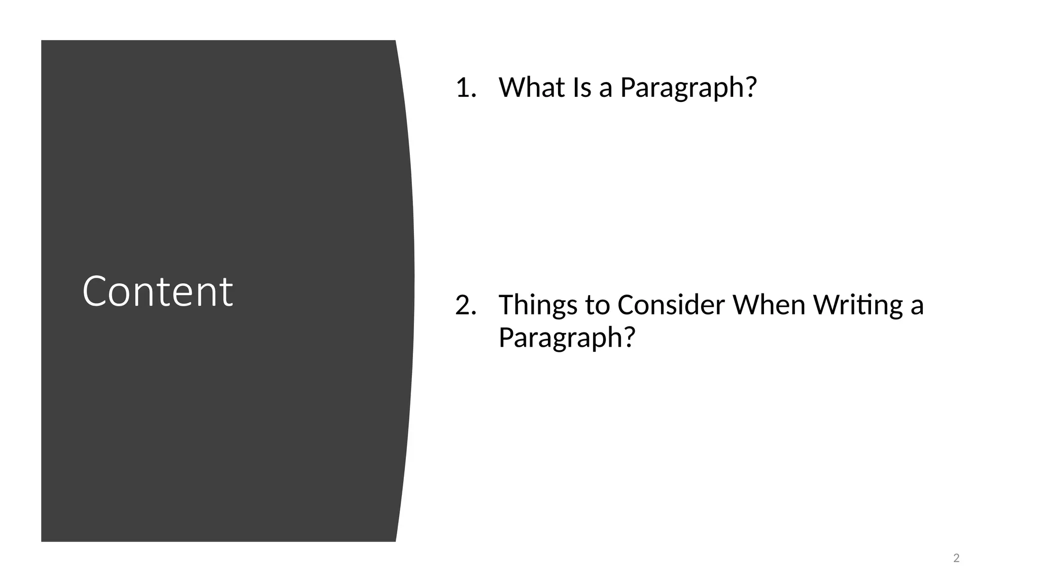 Power Point Slides on How to Write a Paragraph | PPT