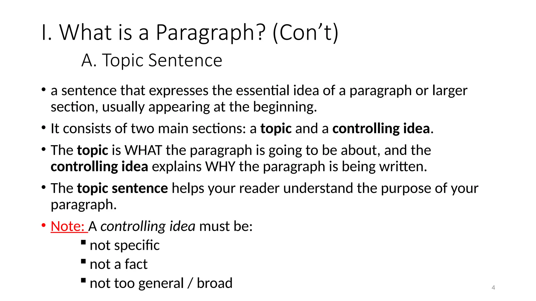 Power Point Slides On How To Write A Paragraph Ppt
