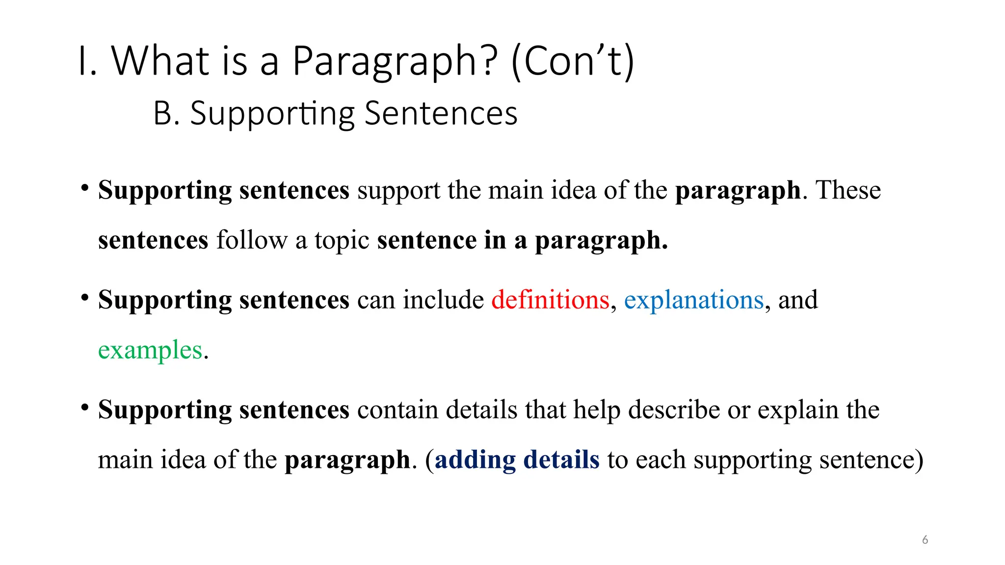 Power Point Slides on How to Write a Paragraph | PPT