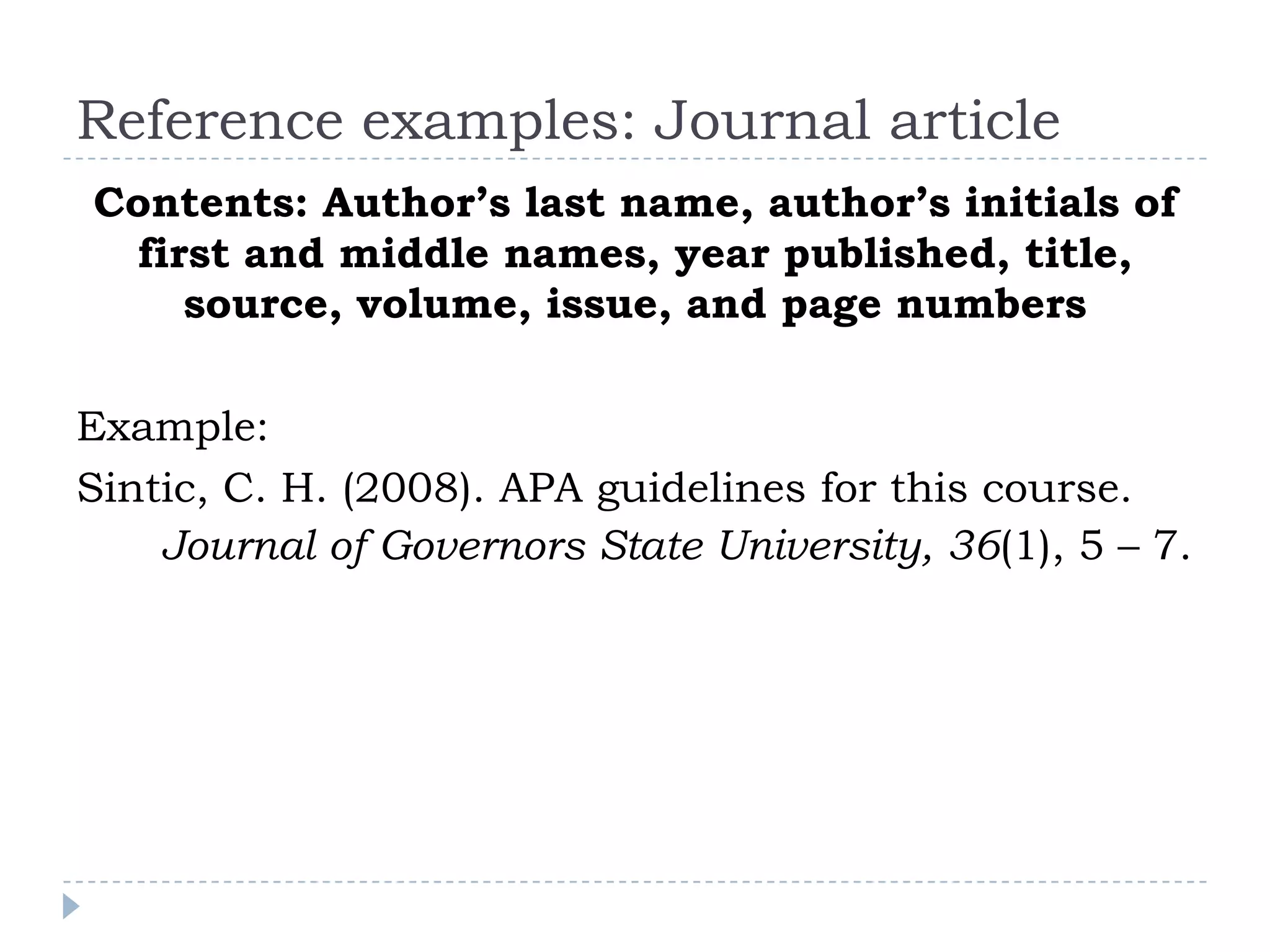 APA Stylistics: Part III | PPTX