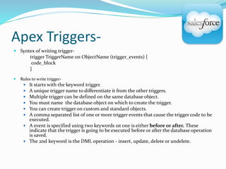 Introduction to apex | PPTX