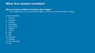 Introduction to apex trigger context variables | PPT