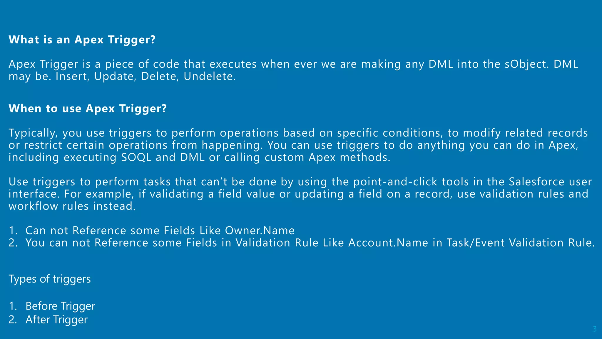 Introduction to apex triggers | PPT