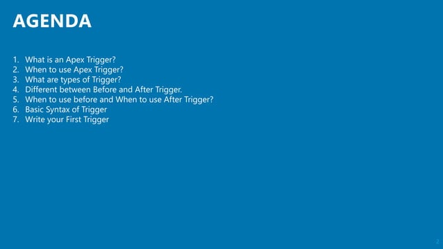 Introduction To Apex Triggers Ppt