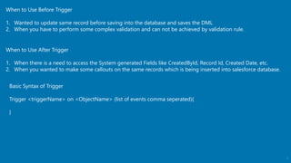 Introduction to apex triggers | PPT