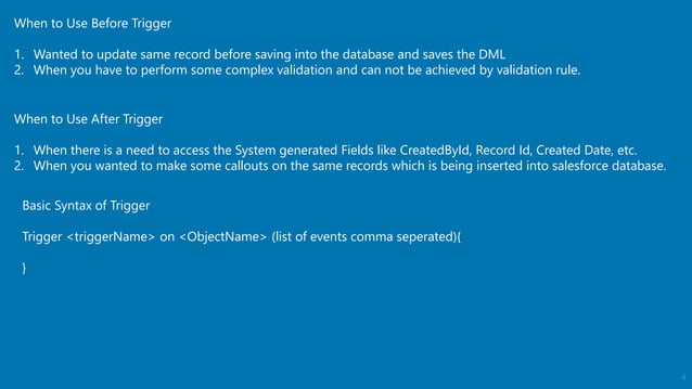 Introduction to apex triggers | PPT