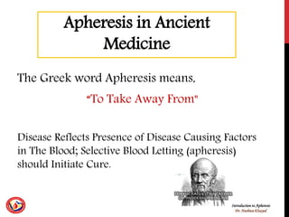 Introduction to Apheresis (Dr. Nashwa Elsayed) | PDF